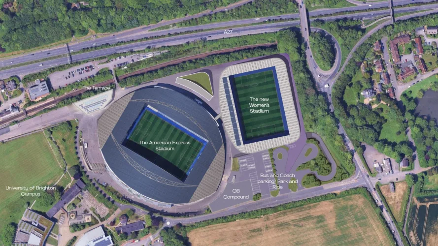 Brighton plan first purpose-built women’s stadium in UK